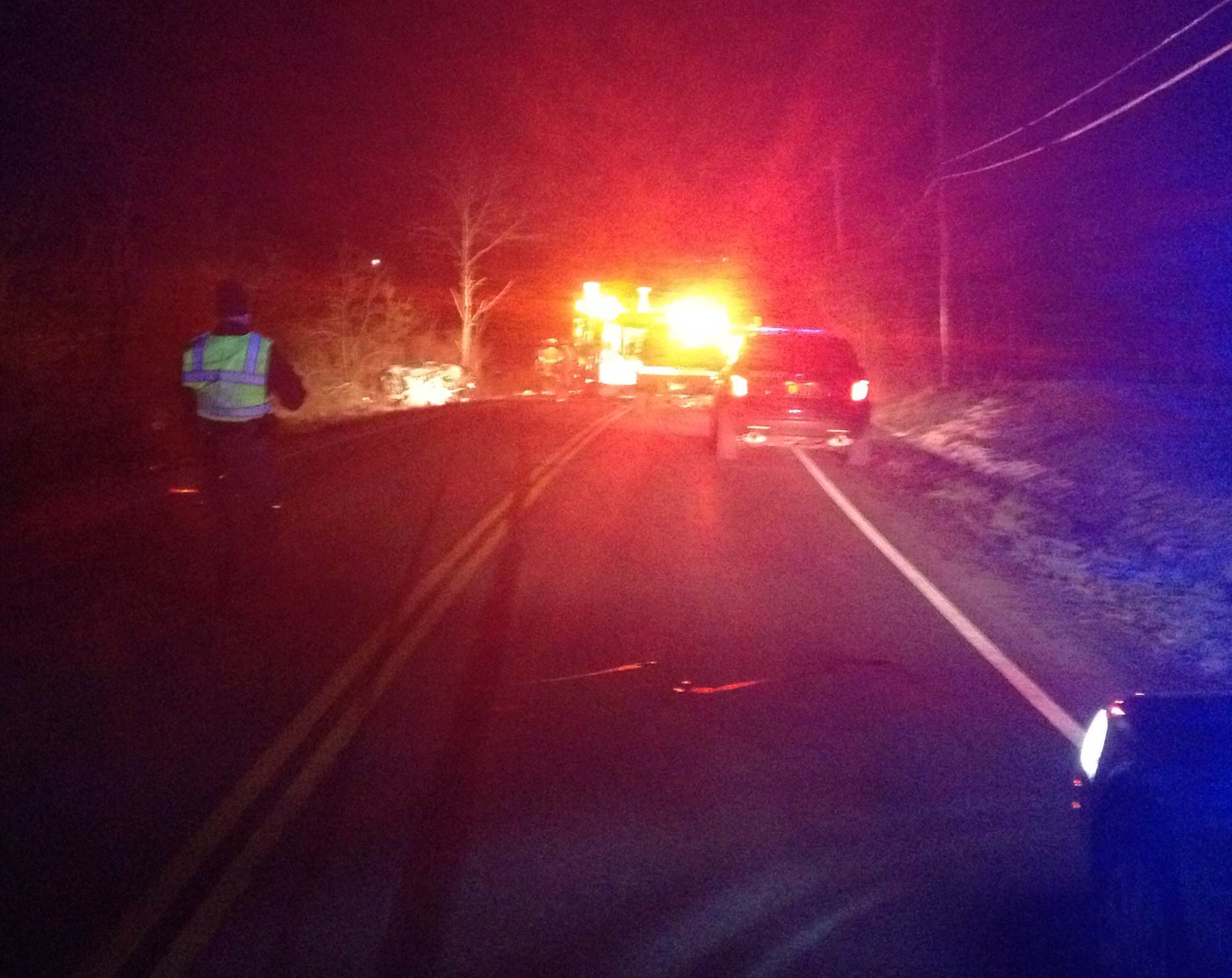 Man trapped in vehicle after late-night crash | wkyc.com