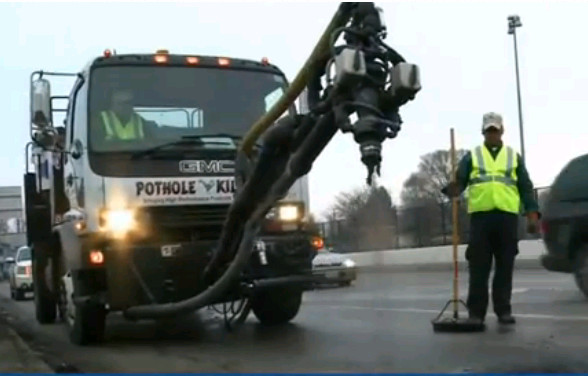 Third 'pothole killer' repairing city streets | wkyc.com