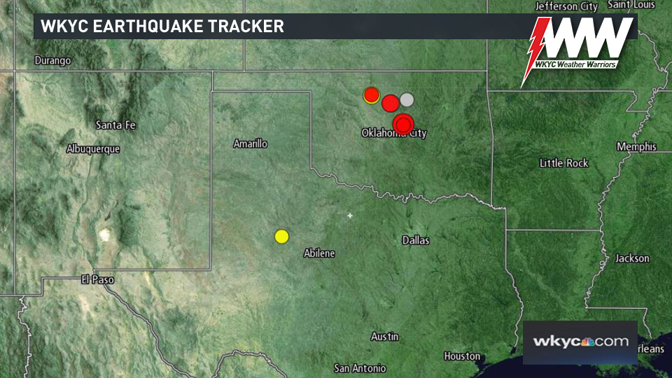 Several earthquakes recorded in Oklahoma Thursday | wkyc.com
