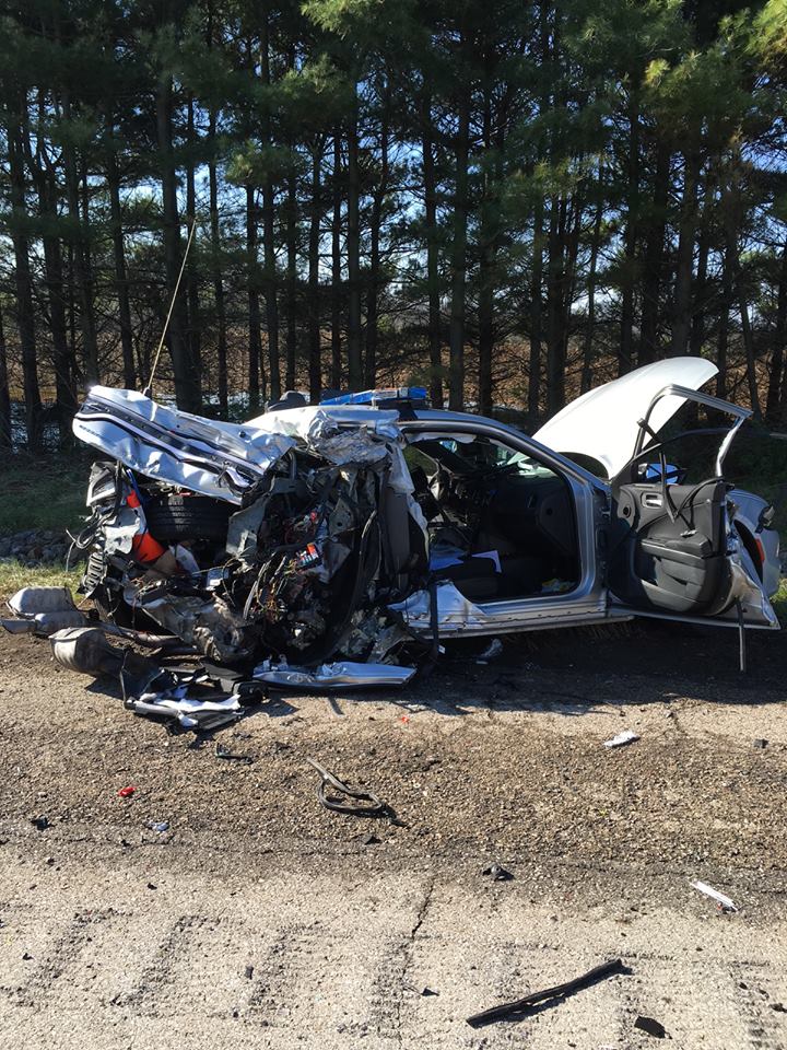 Ohio Highway Patrol uses cruiser crash to send message | wkyc.com