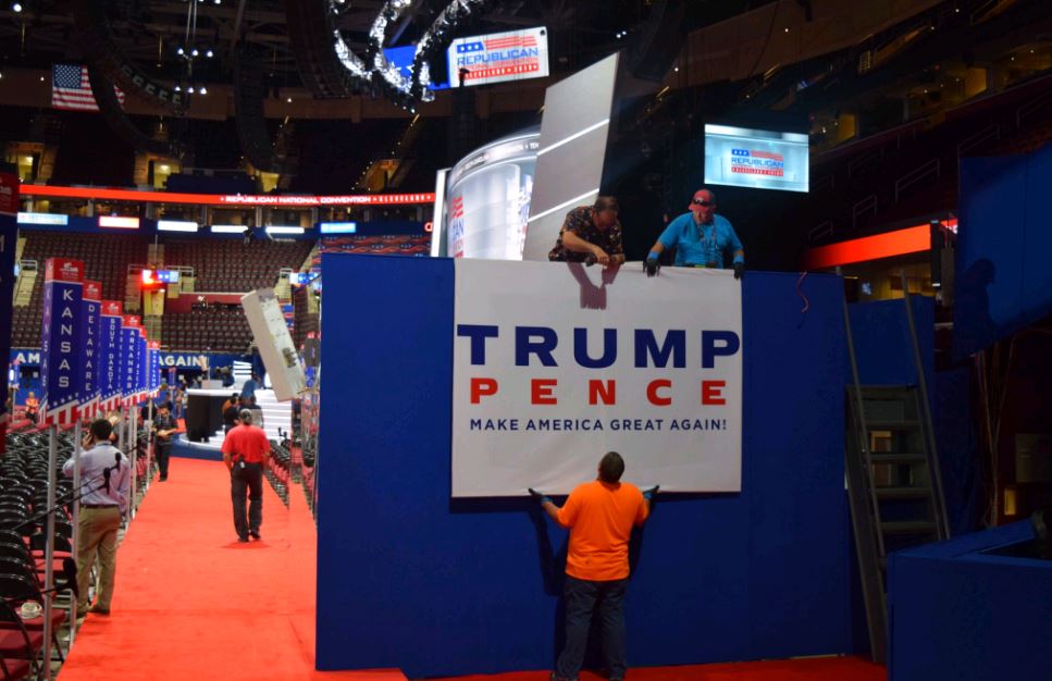 FIRST LOOK | New Trump, Pence logo unveiled in Cleveland | wkyc.com