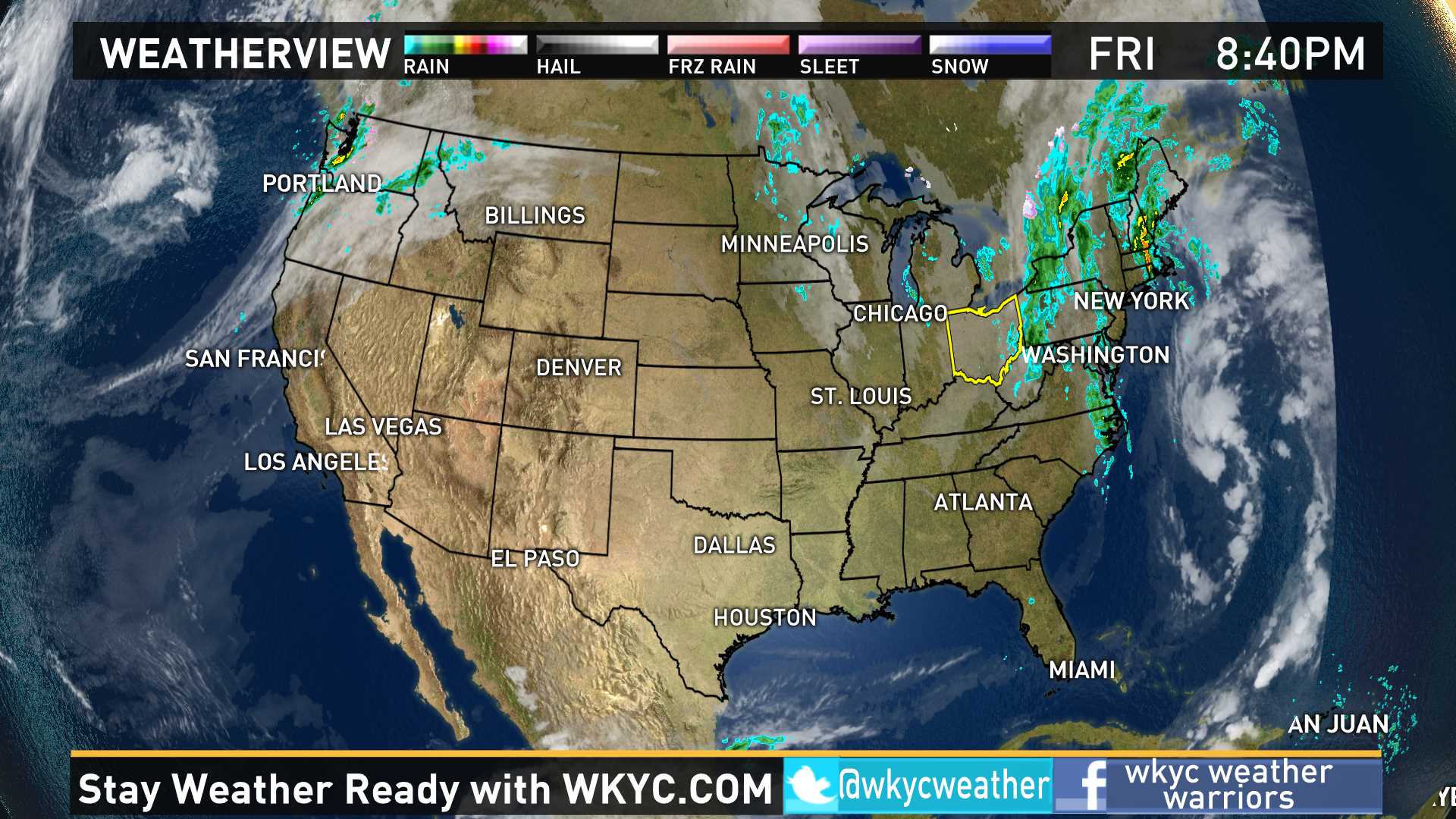 Weather across the nation on October 21, 2016 | wkyc.com