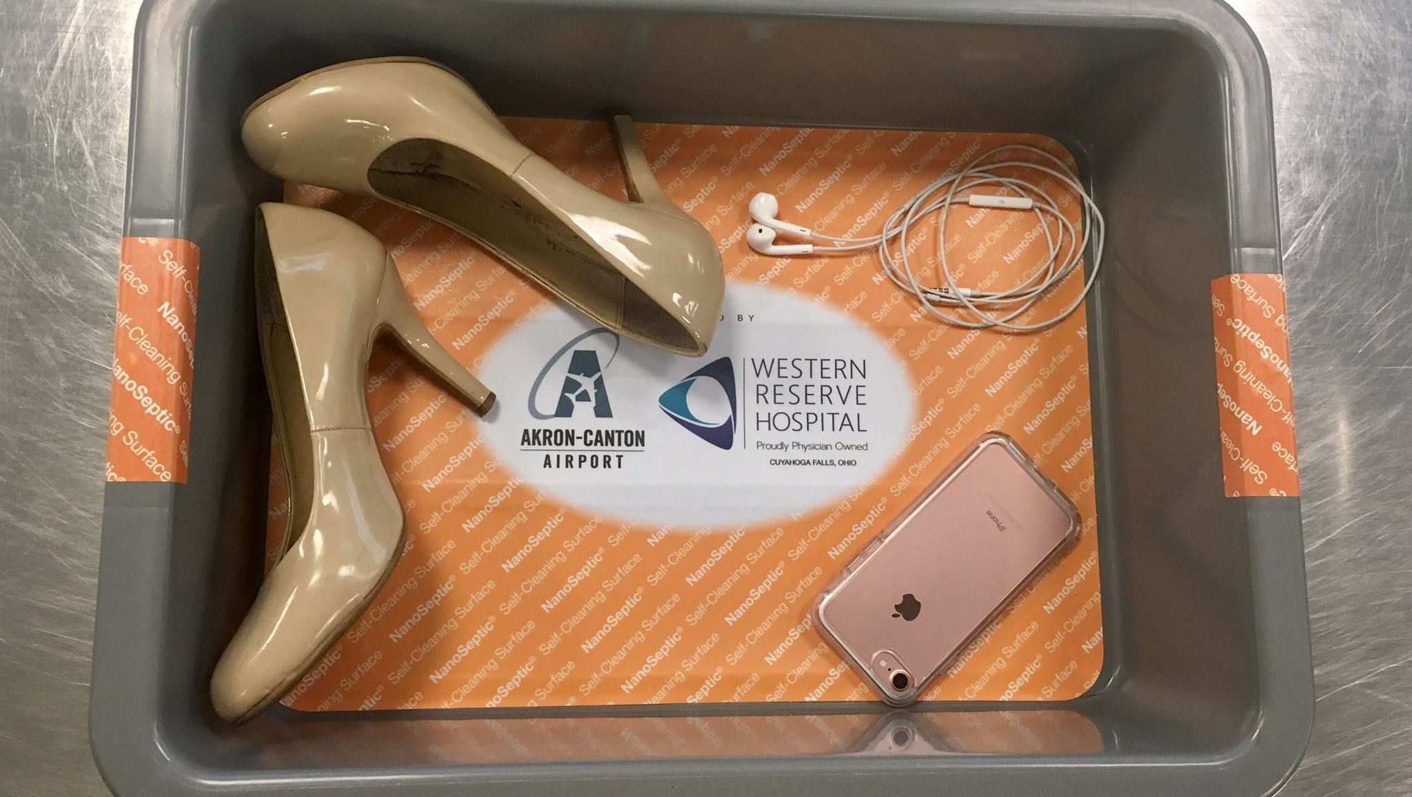 Akron-Canton Airport first in world to use self-sanitizing bins at TSA ...